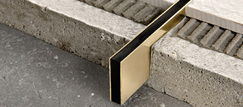 Mortar-laid joints steel-brass - polished brass - stainless steel aisi ...