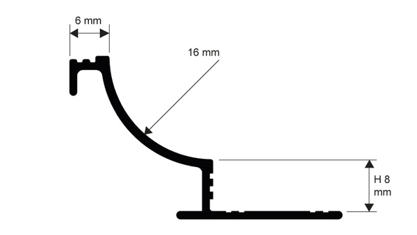 Profilo per rivestimenti proshell all in alluminio anodizzato ...