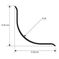 Profilo per rivestimenti proround in acciaio inox aisi 304/1.4301-v2a ...